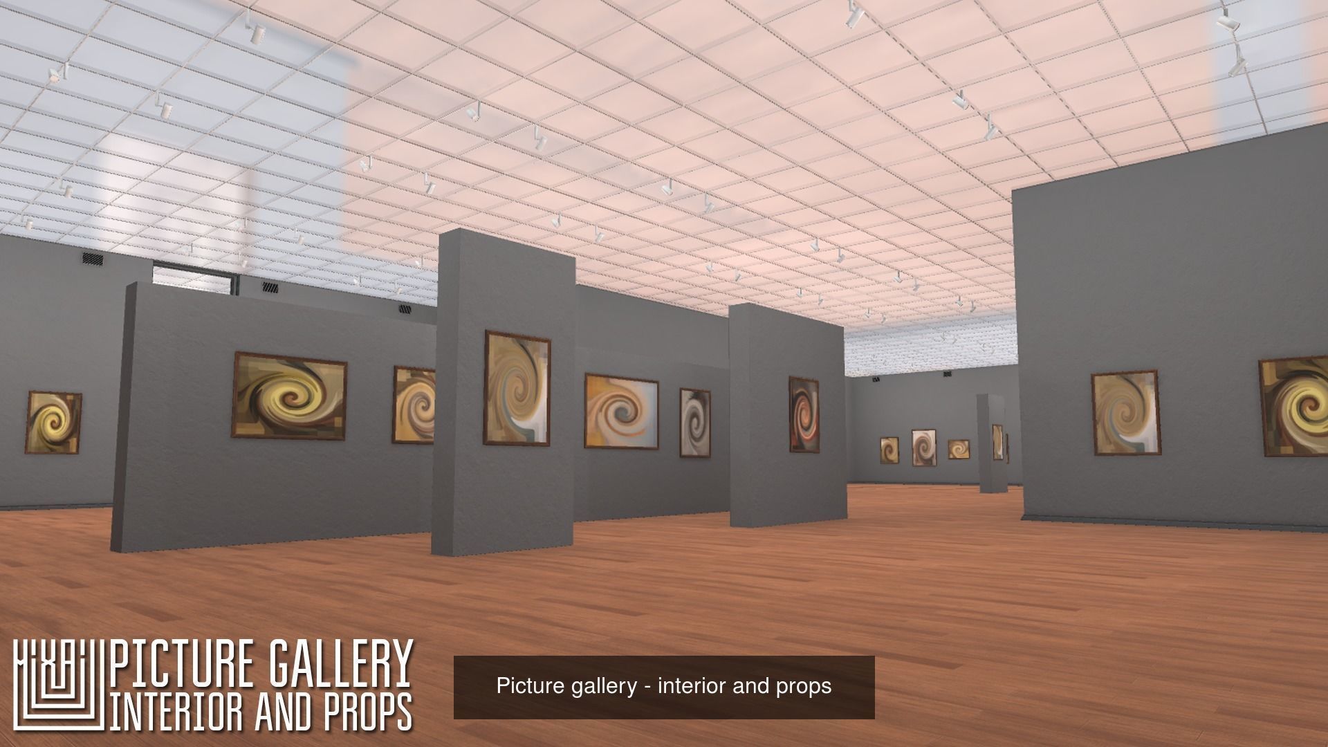 3D Model Collection Big package of 7 exhibition galleries - Part 1 VR ...