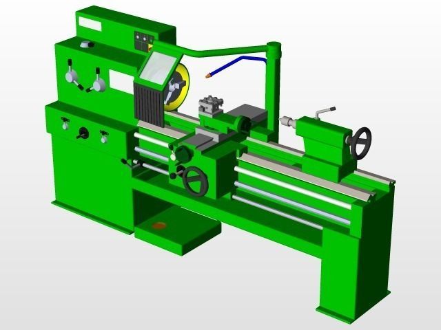 TURNING LATHE free 3D model | CGTrader