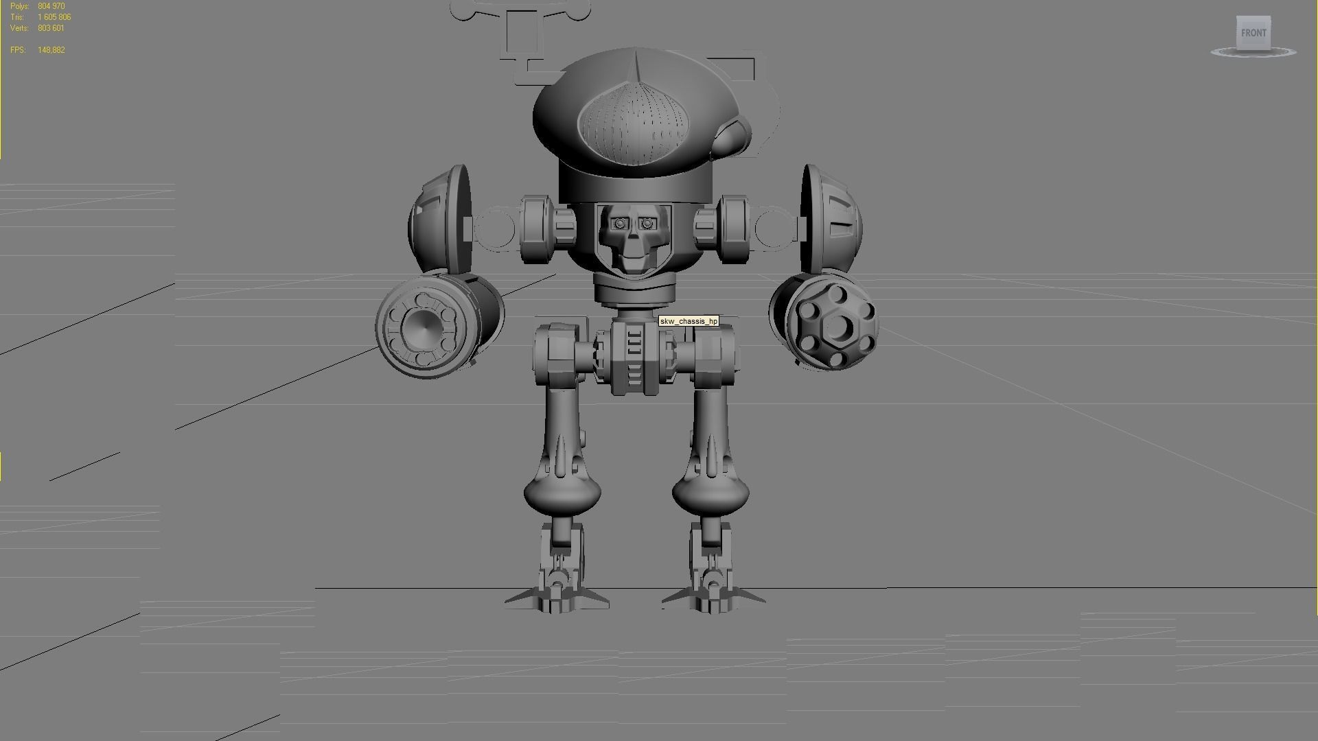 3D model Skullwalker robot VR / AR / low-poly | CGTrader