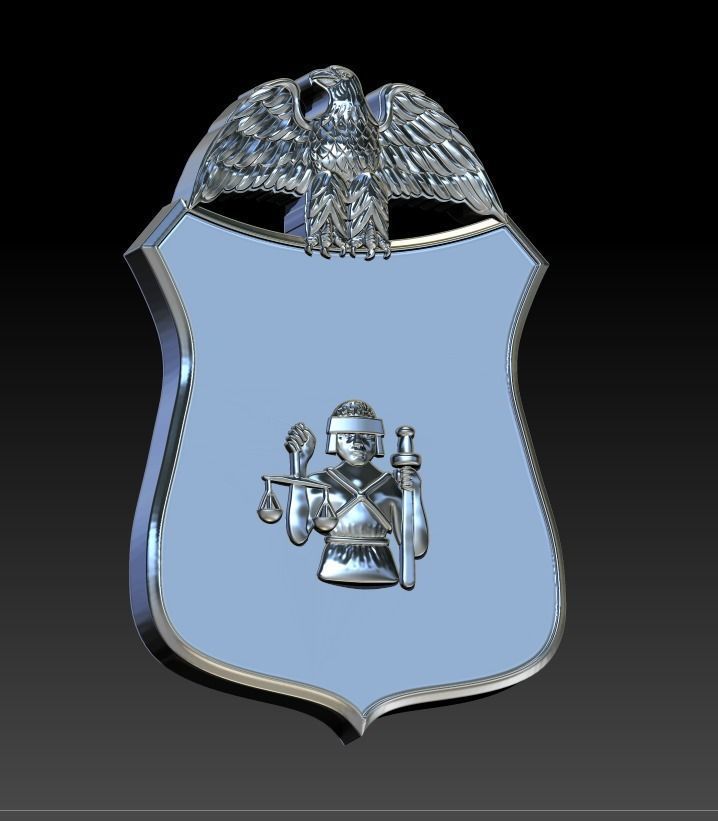 Military badge 3D model 3D printable | CGTrader