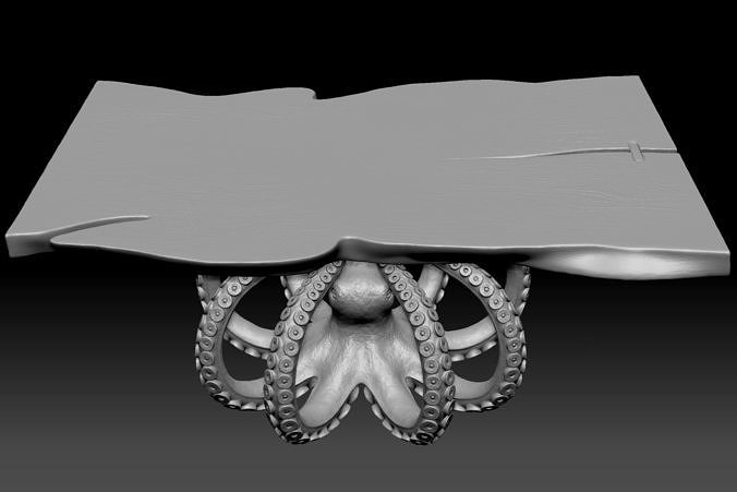 Stylized octopus table 3D model | CGTrader