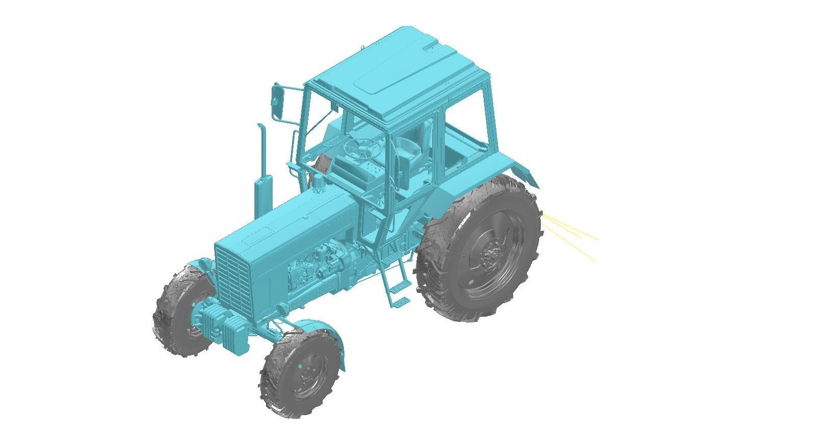 MTZ-80 tractor 3D model | CGTrader