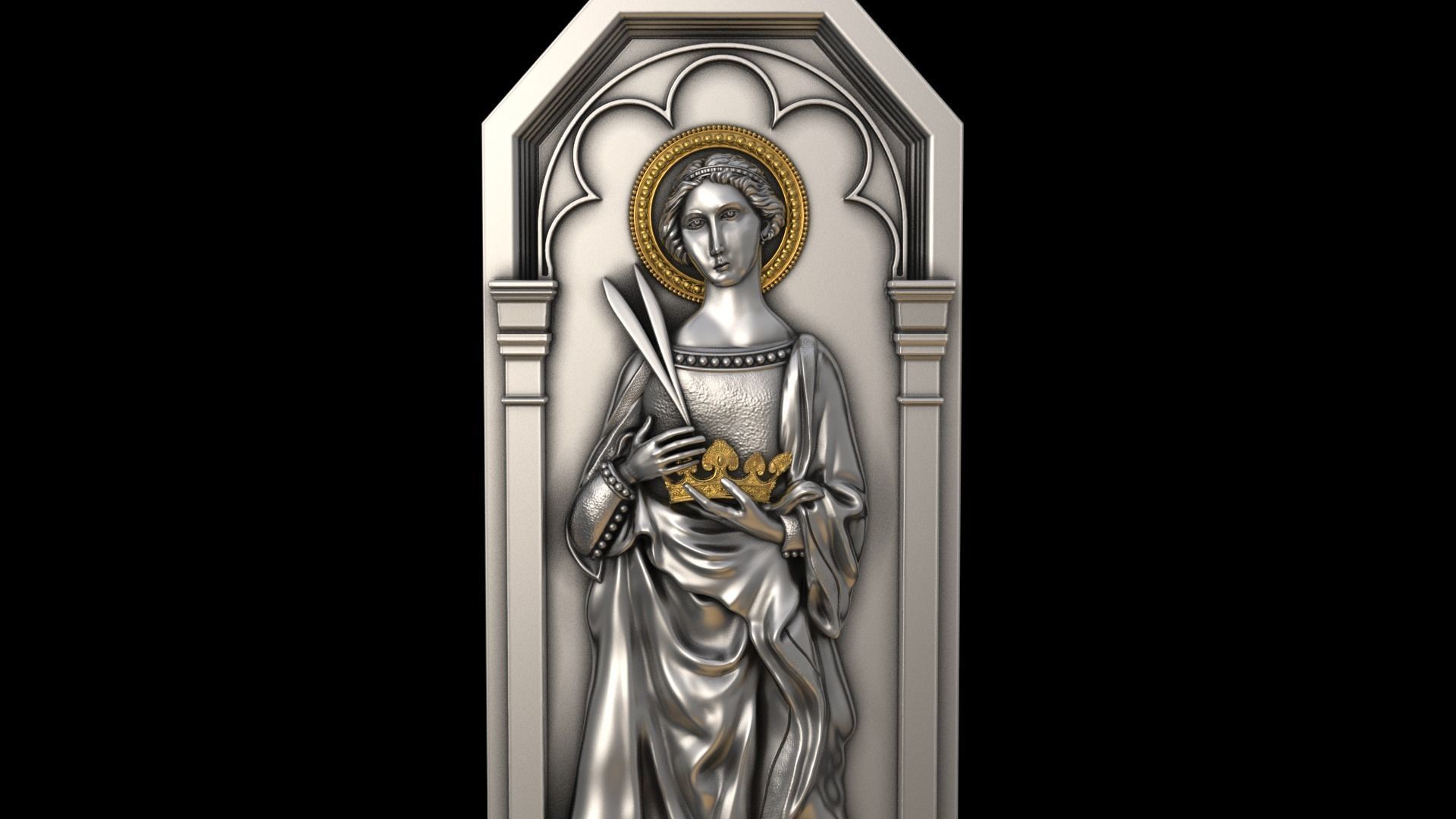 Saint Corona 3D model 3D printable | CGTrader