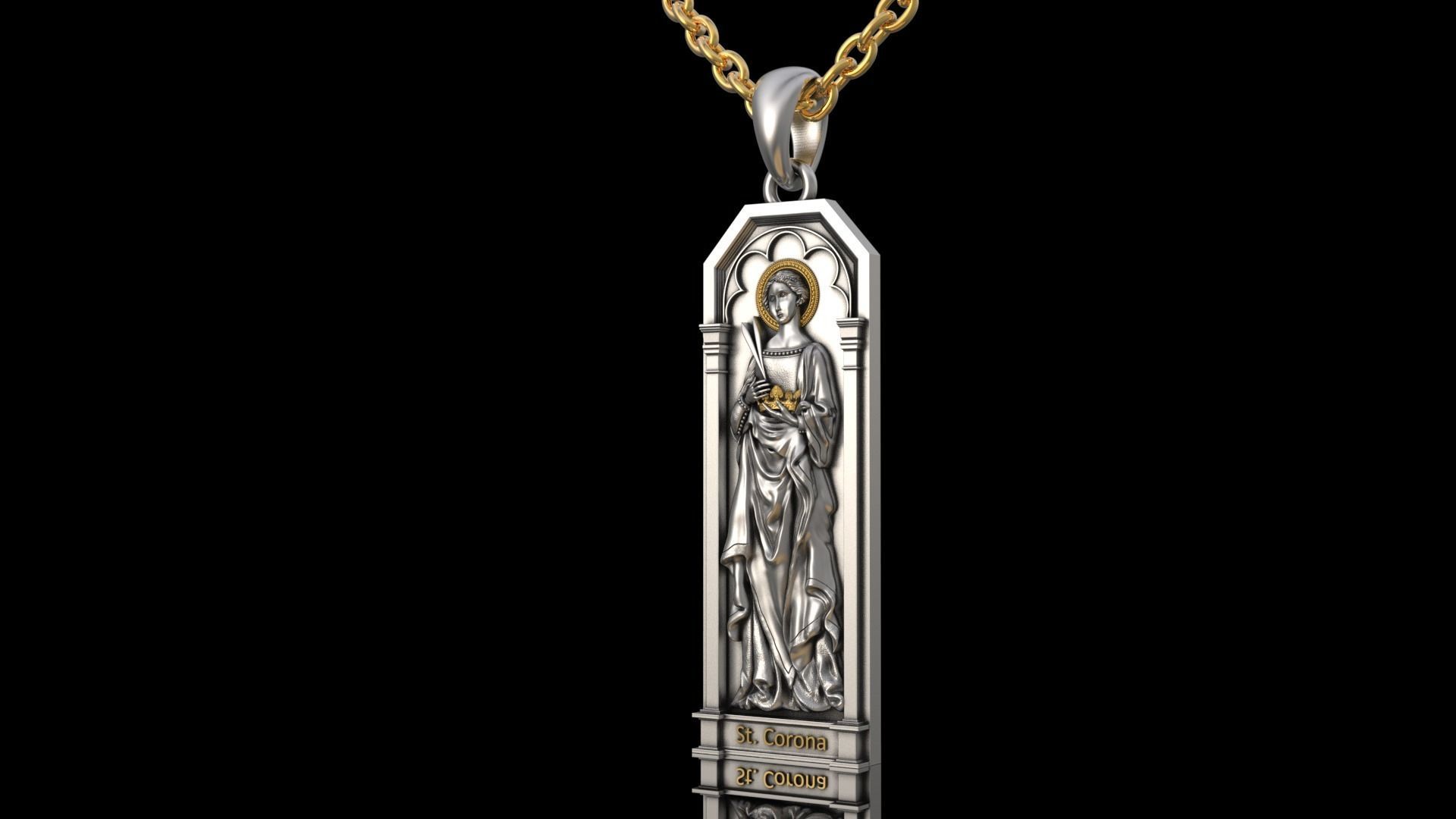 Saint Corona 3D model 3D printable | CGTrader