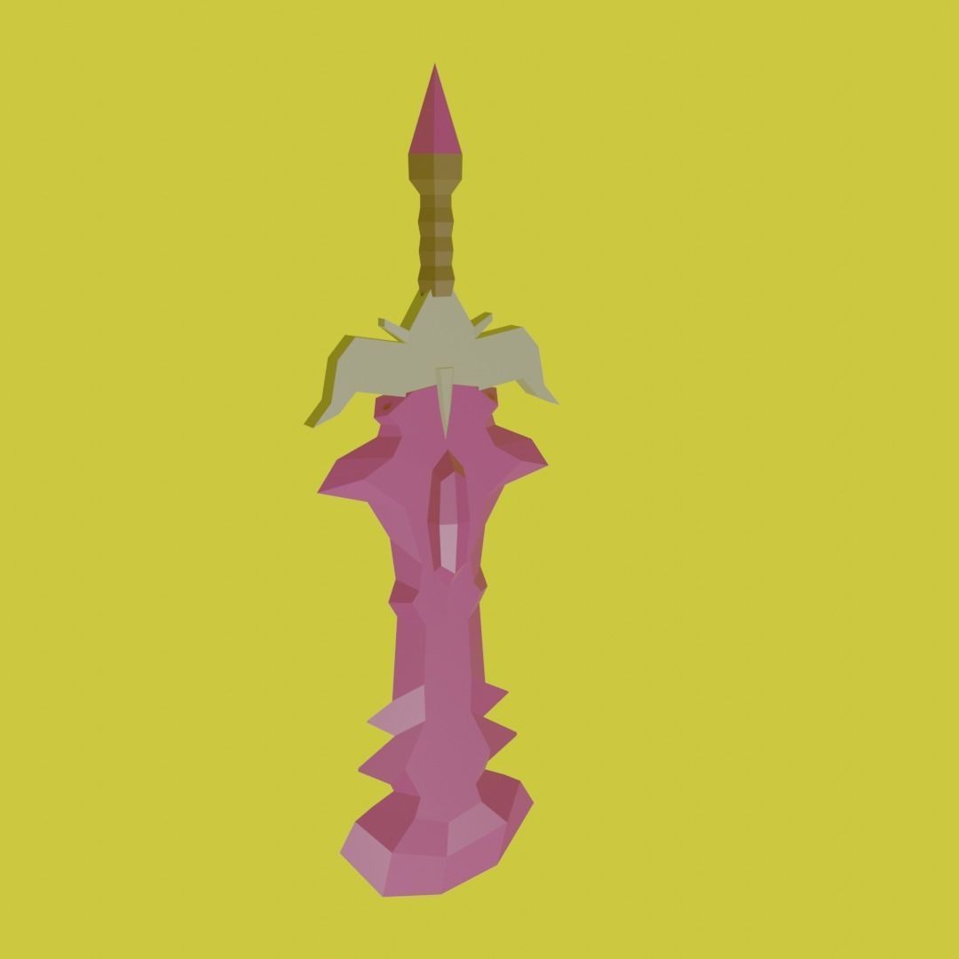 3D model Stylized low-poly swords ready for games 3D model VR / AR ...