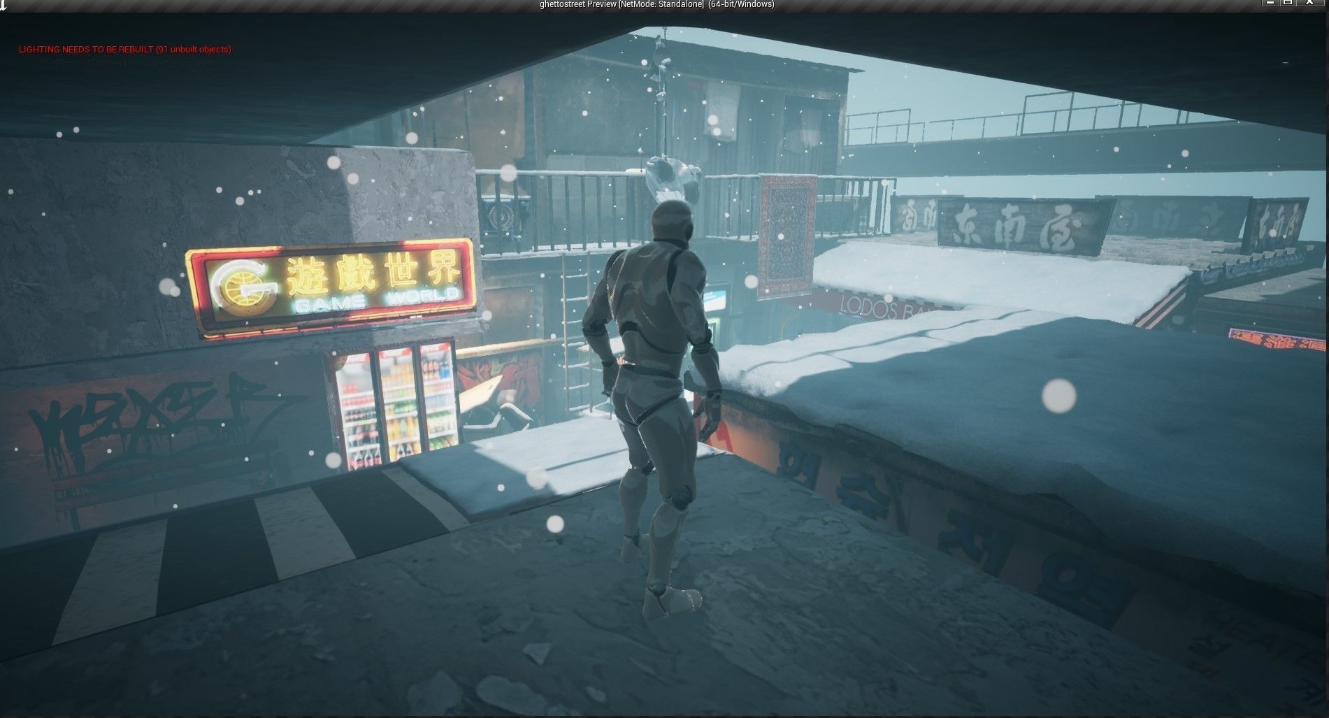Cyberpunk Ghetto Street UE4 Scene 3D model animated | CGTrader