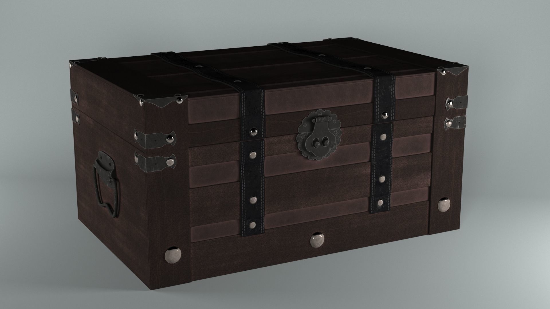 3D model Realistic wooden chest VR / AR / low-poly | CGTrader
