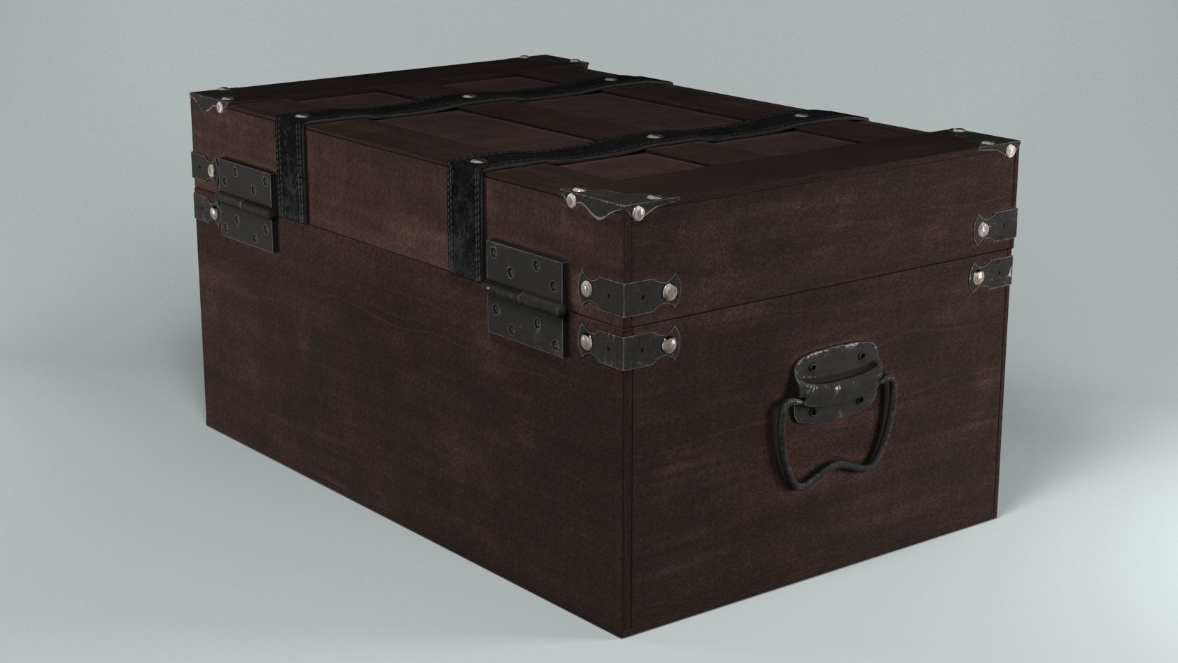 3D model Realistic wooden chest VR / AR / low-poly | CGTrader