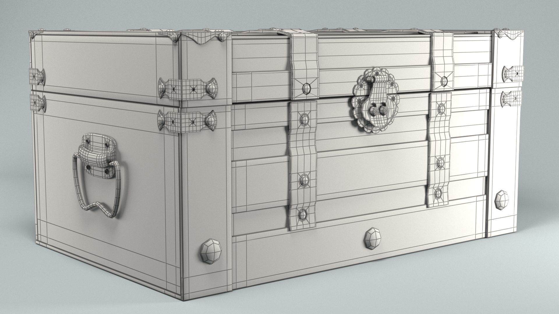 3D model Realistic wooden chest VR / AR / low-poly | CGTrader
