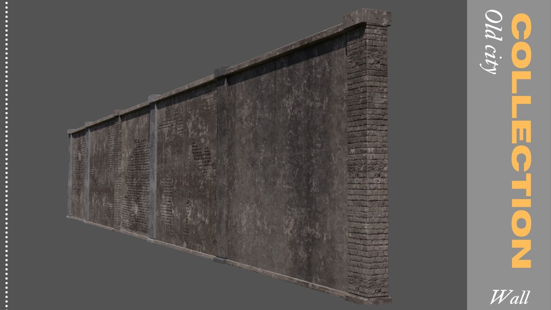 3D model MODULAR WALLS FOR 3D COMPOSITIONS VR / AR / low-poly | CGTrader