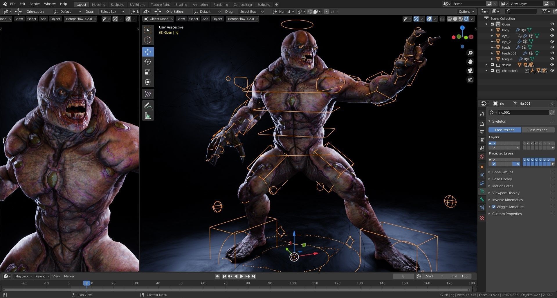 3D model Guen Creature - Game Ready VR-AR low-poly for Unreal andUnity ...