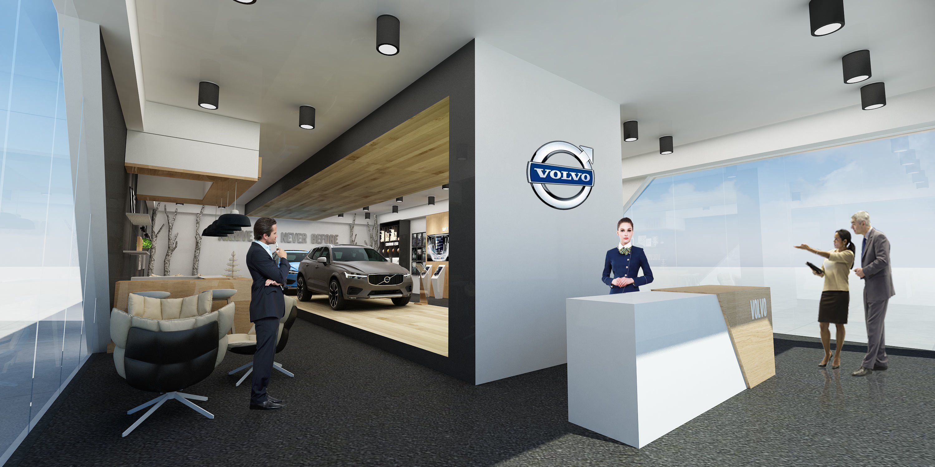 volvo pop up store 3D model | CGTrader