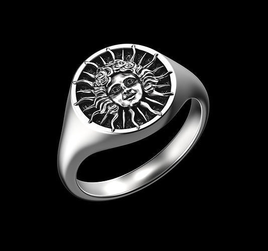 Sun ring 3D model 3D printable | CGTrader