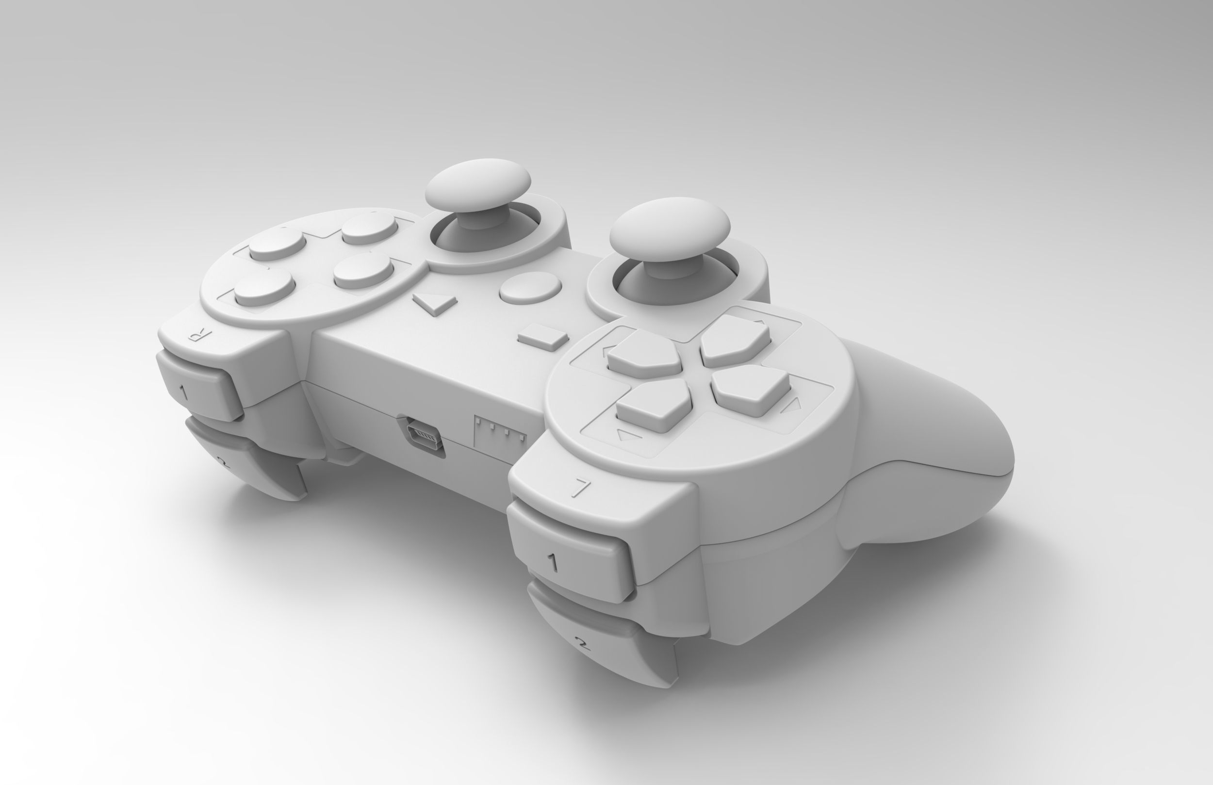 PS3 Joystick 3D model | CGTrader