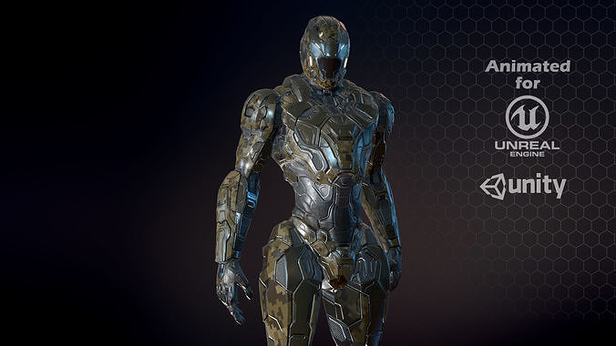 3D model Sci fi Cyborg 4 VR / AR / low-poly rigged | CGTrader