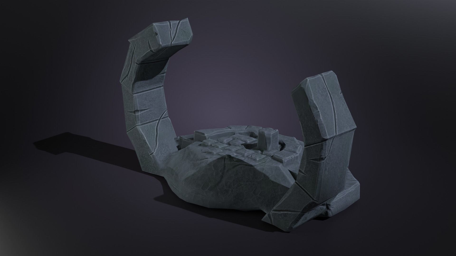 Medieval stylized ruin free VR / AR / low-poly 3D model | CGTrader