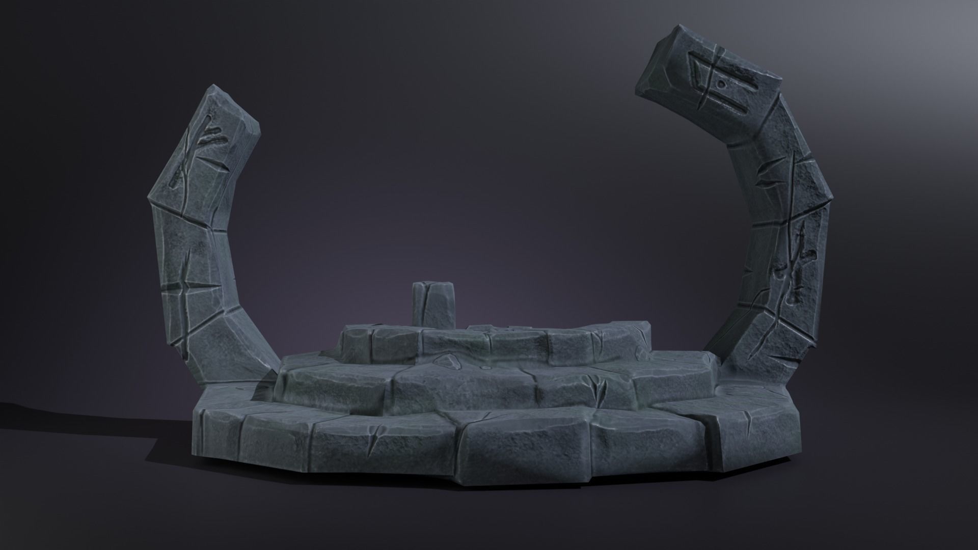 Medieval stylized ruin free VR / AR / low-poly 3D model | CGTrader