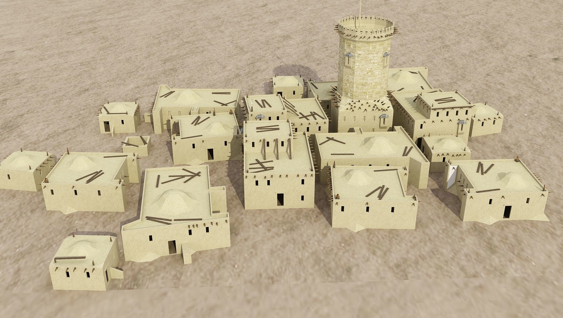 3D model ancient city war valley VR / AR / low-poly | CGTrader