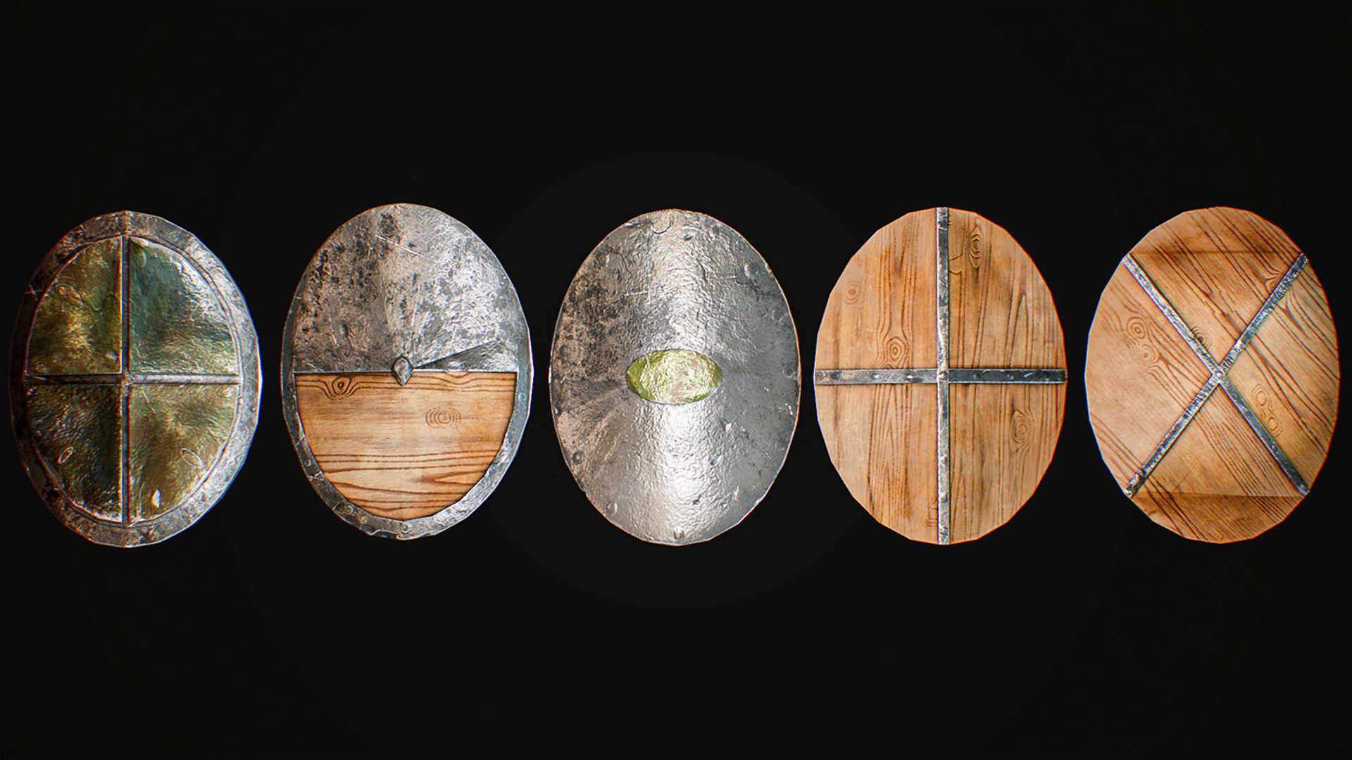 3D model 30 Shield Models Game-Ready VR / AR / low-poly | CGTrader