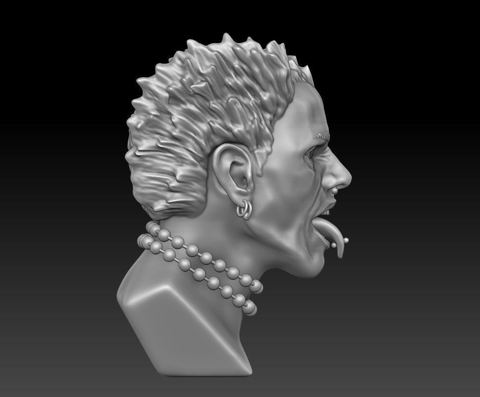 Keith Charles Flint from The Prodigy portrait 3D print model 3D model ...