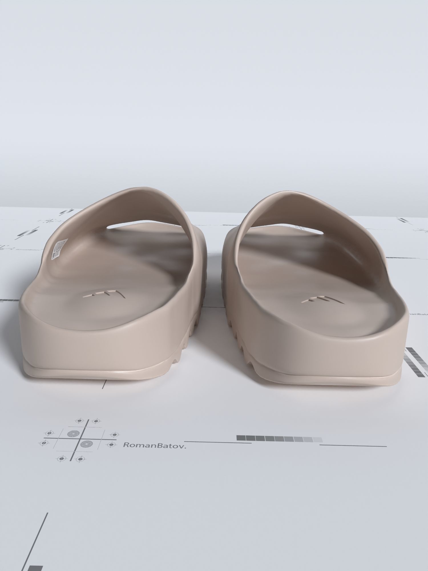 Grey yeezy slide Adidas 3D model 3D model | CGTrader