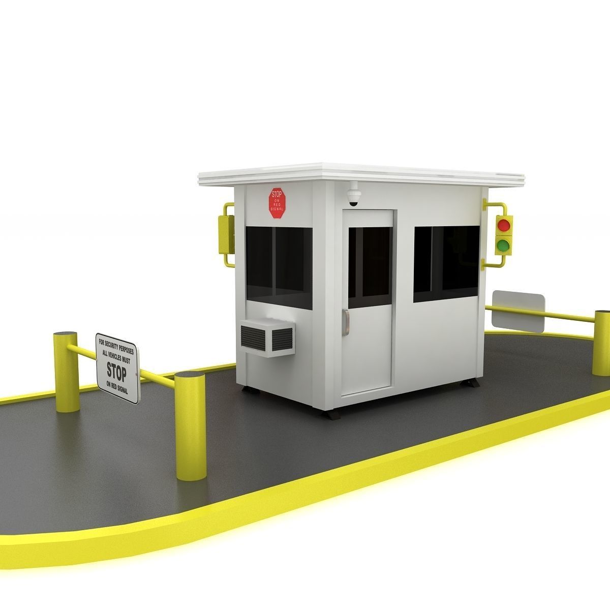 Security Guard Booth 3D model | CGTrader