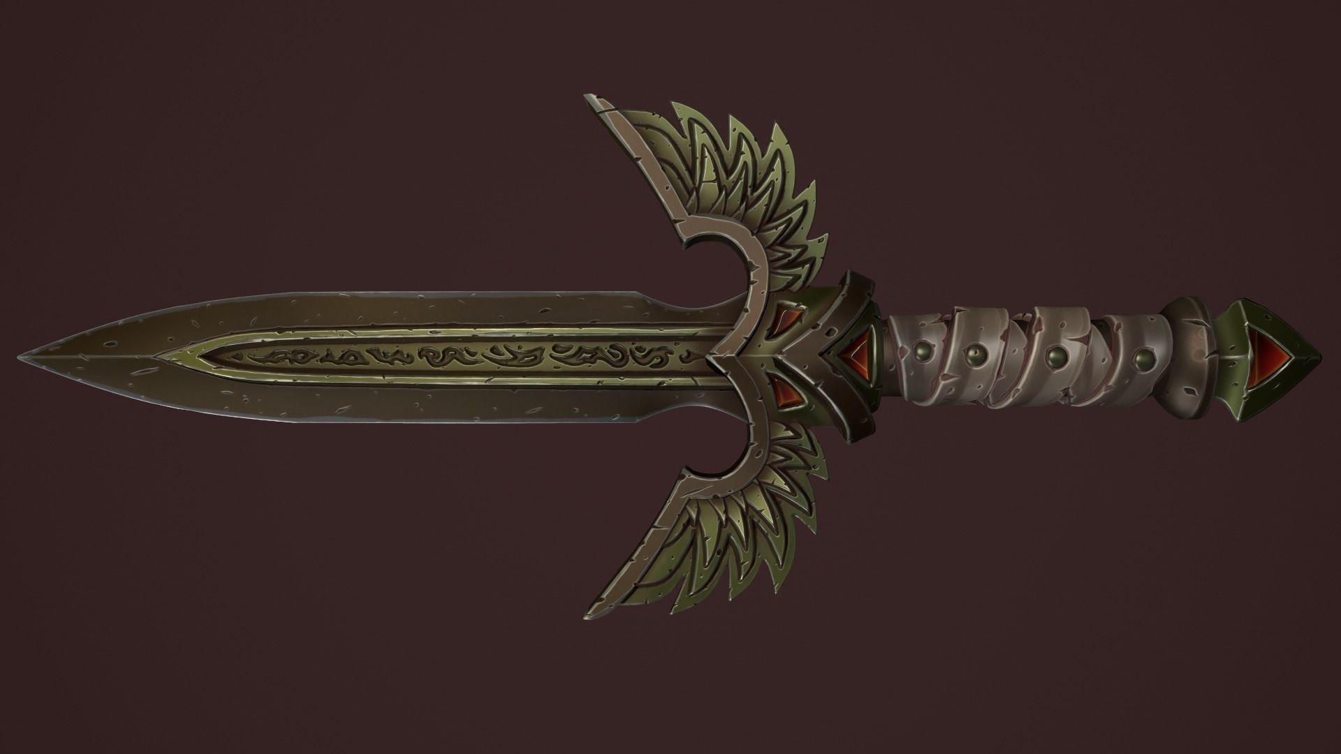 3D model Rune dagger VR / AR / low-poly | CGTrader