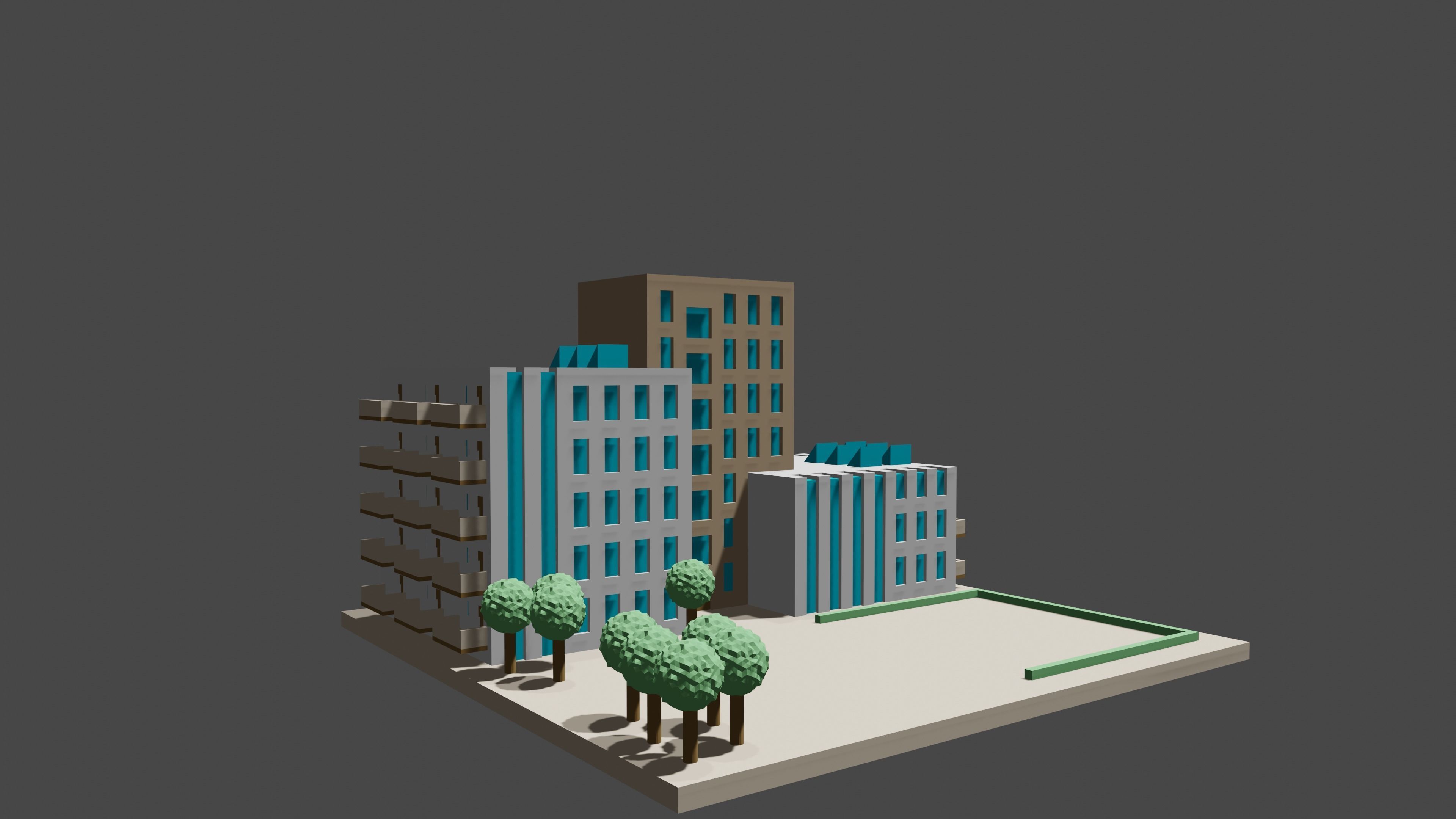 Residential building 12 WOU Kit 3D model | CGTrader