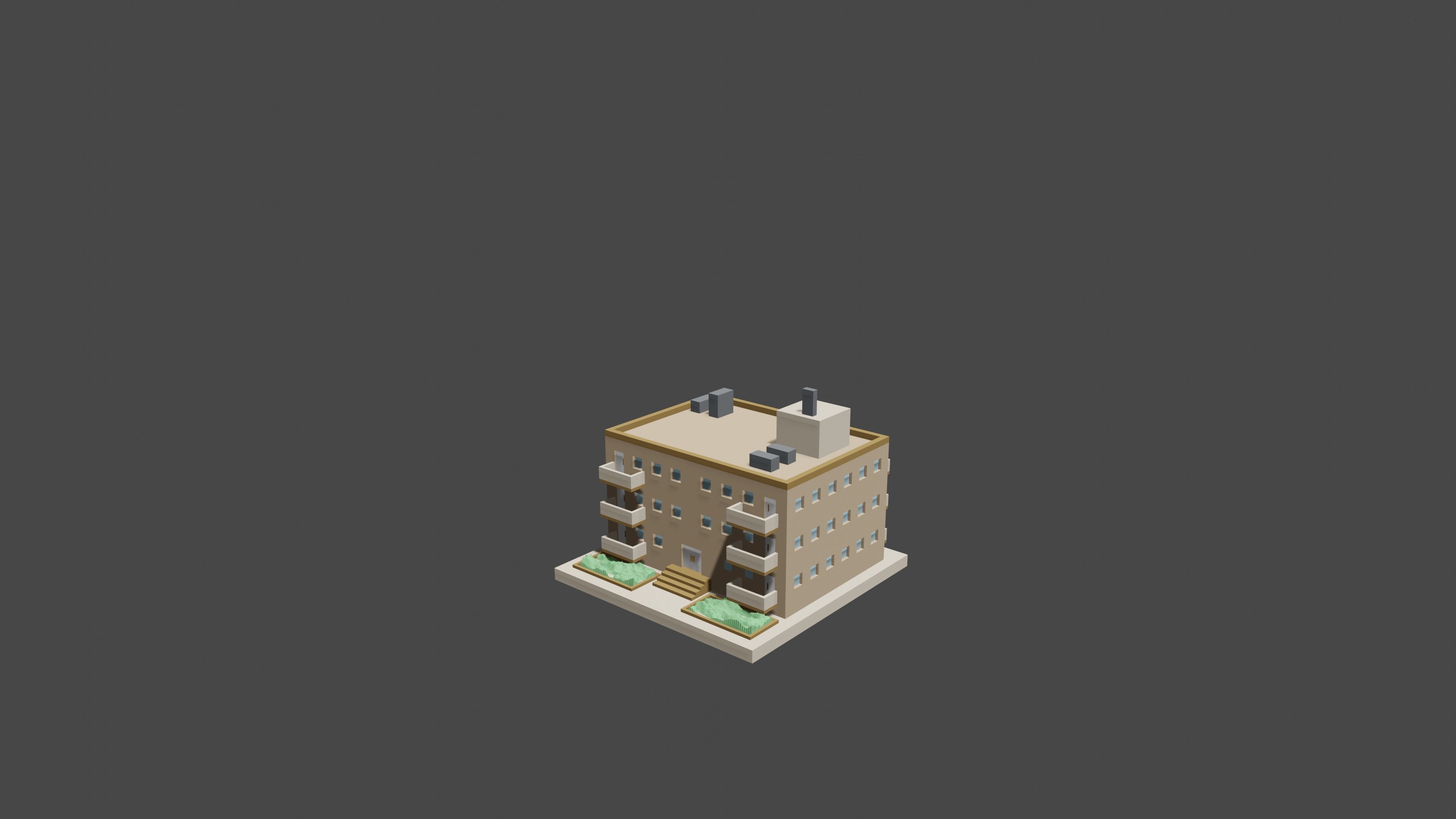 Residential building 13 WOU Kit 3D model | CGTrader