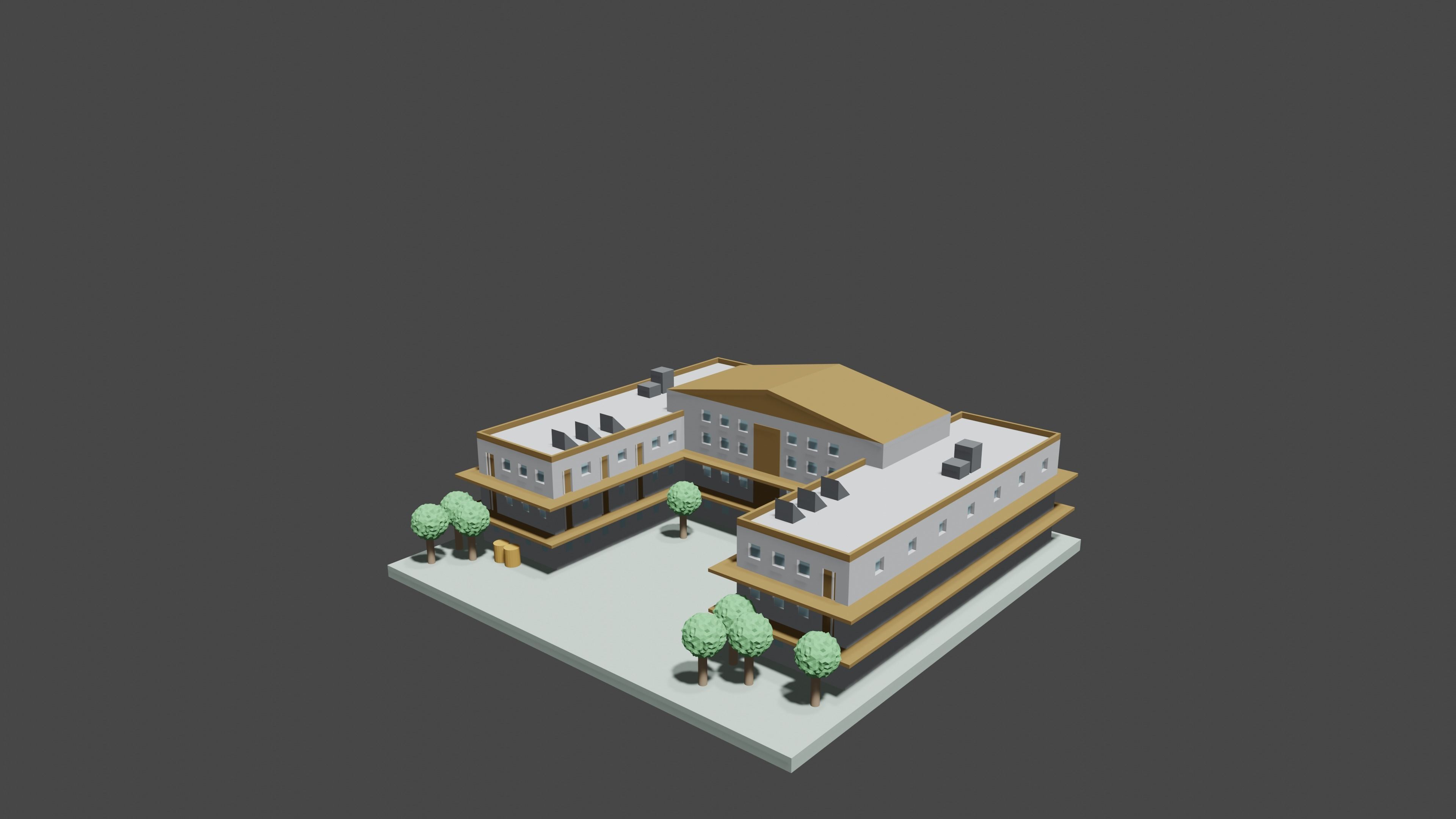 Residential building 15 WOU Kit 3D model | CGTrader