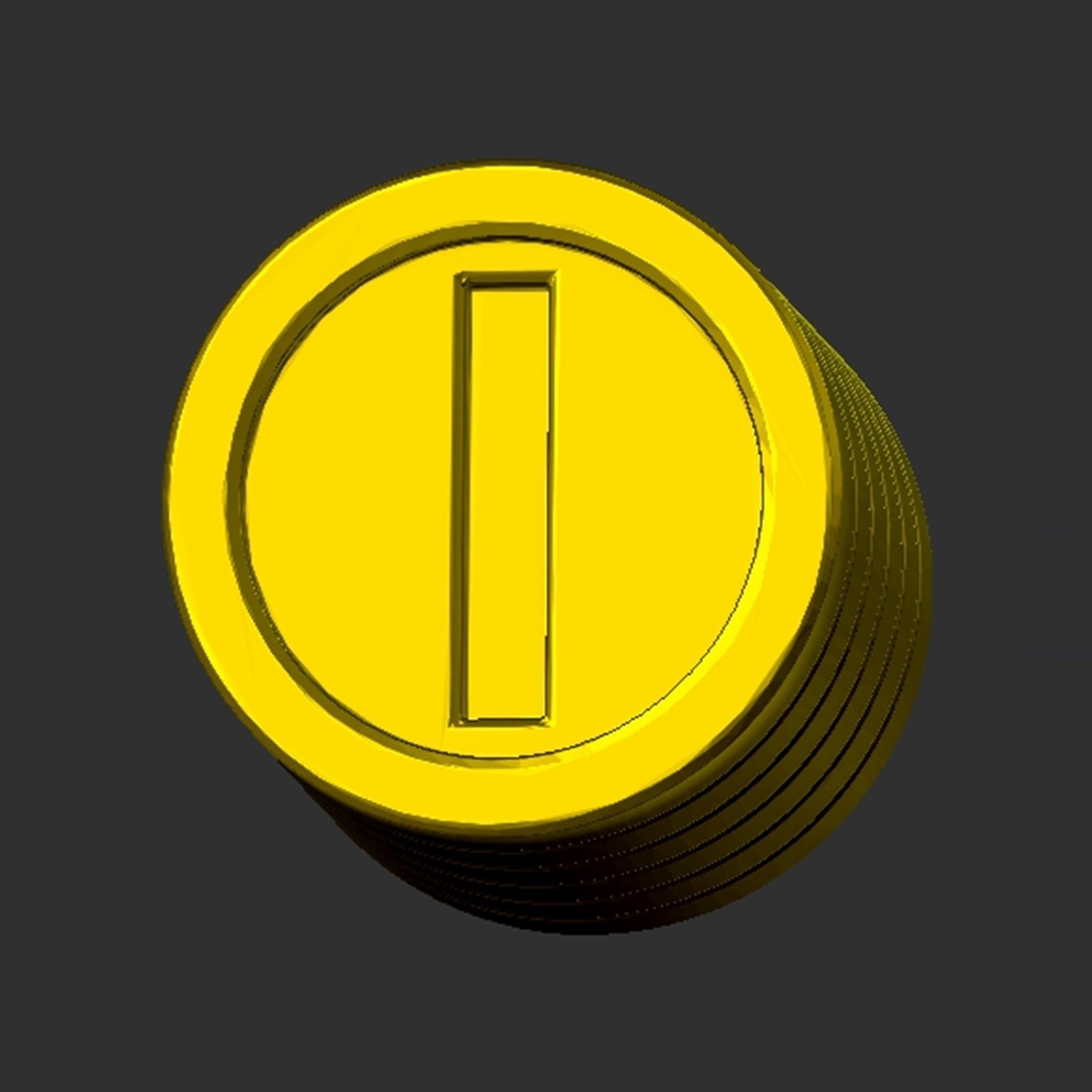 Stacked Mario Coins 3D model 3D printable | CGTrader