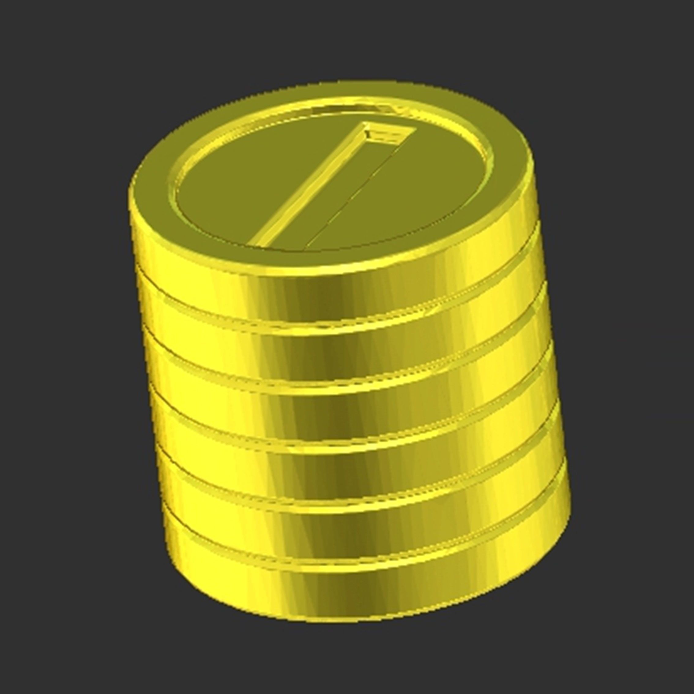 Stacked Mario Coins 3D model 3D printable | CGTrader