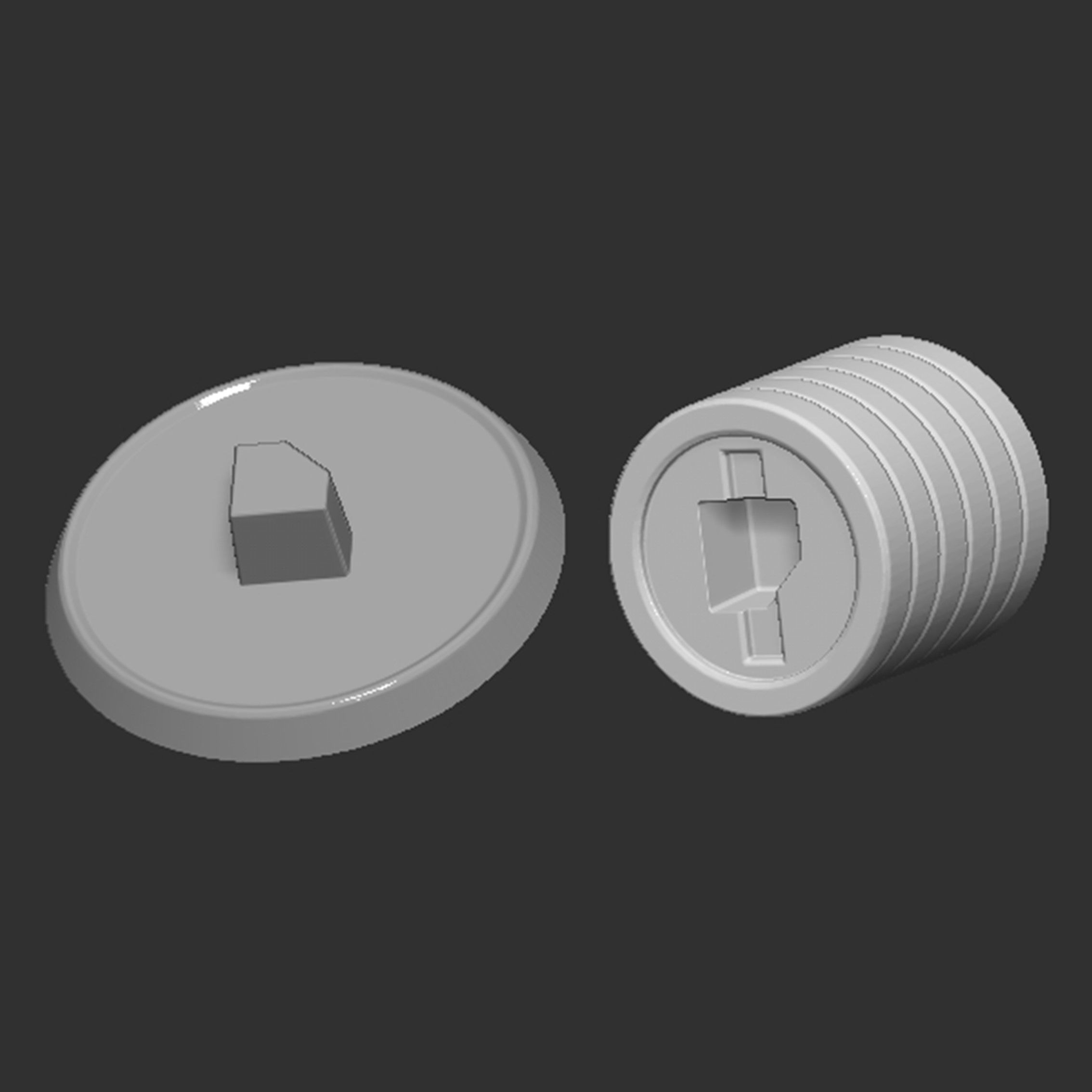Stacked Mario Coins Based 3D model 3D printable | CGTrader