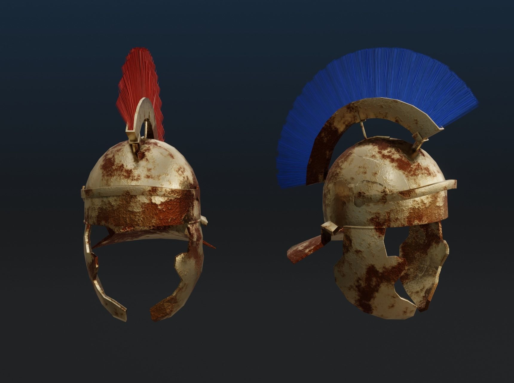3D model Rusted Roman Helmet VR / AR / low-poly | CGTrader