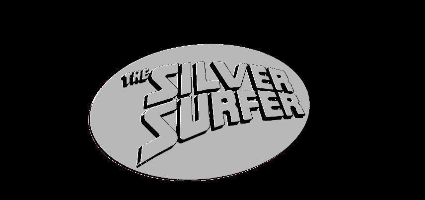 Silver Surfer logo nameplate 3D model 3D printable | CGTrader