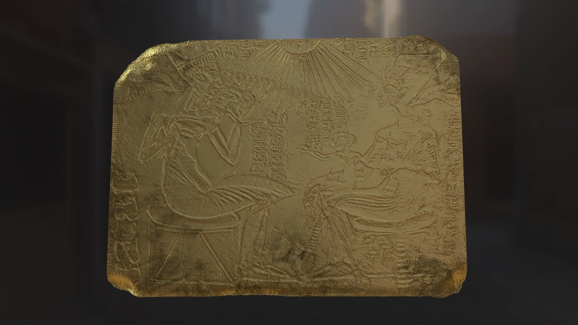 Realistic Aliens of the pharaohs high quality Egypt wall 3D model ...