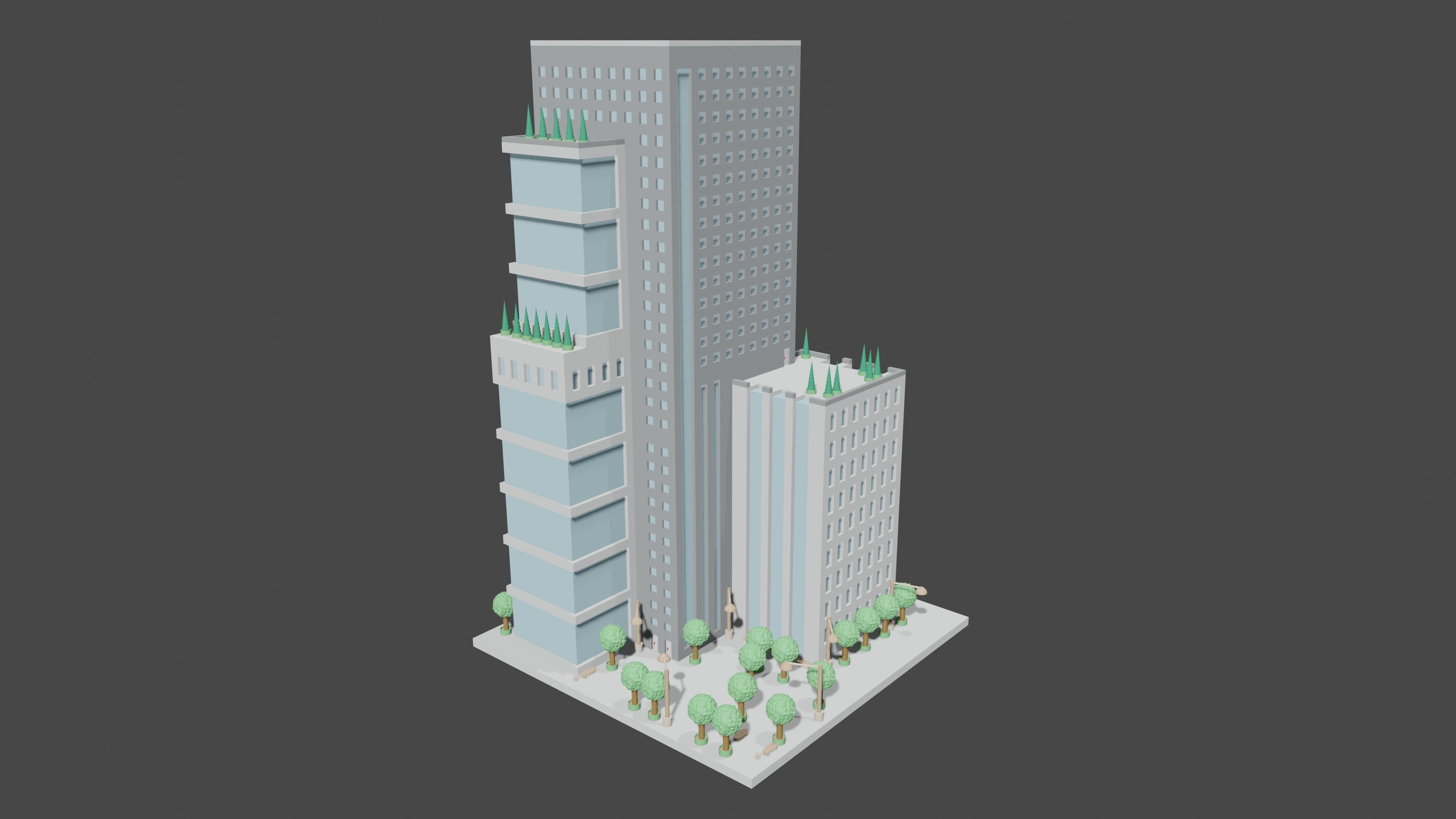 Residential building 20 WOU Kit 3D model | CGTrader