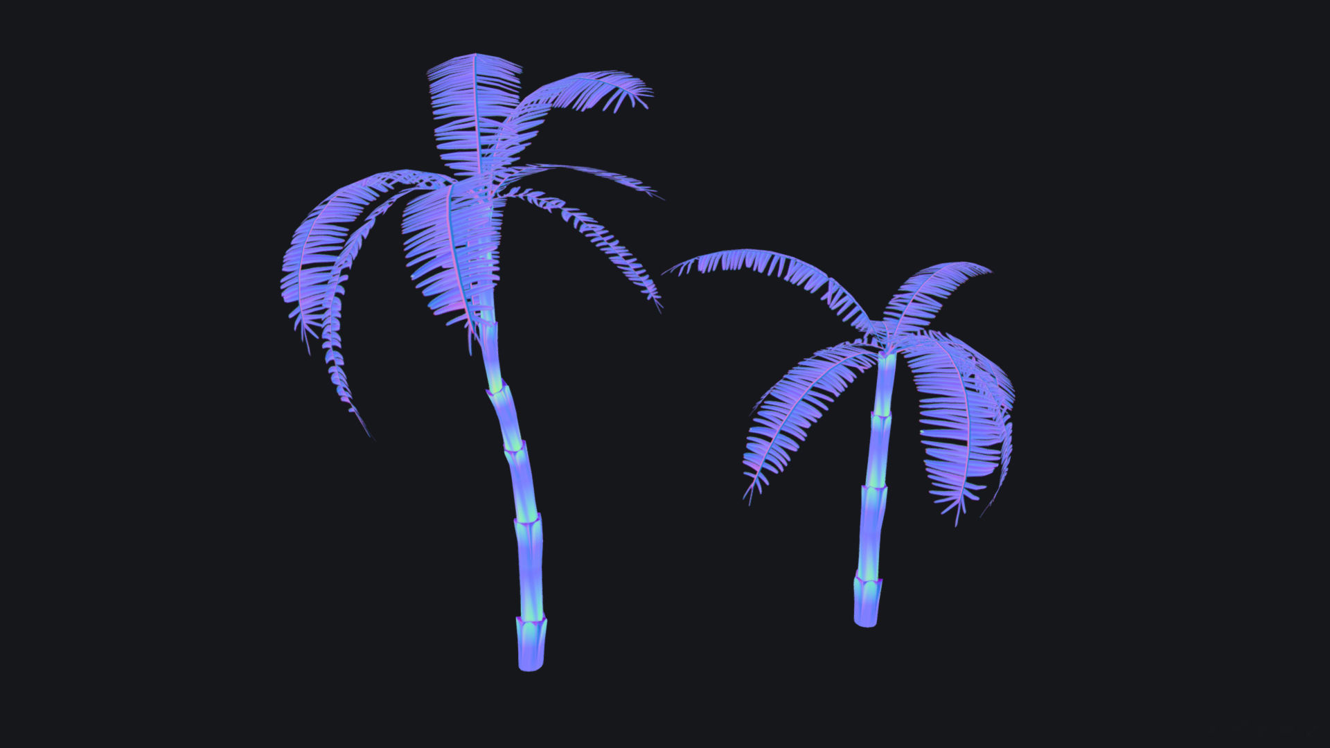 3D model Game Ready Stylized Palm Trees VR / AR / low-poly | CGTrader