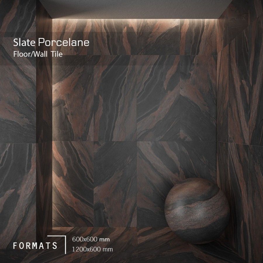 Slate Anthracite Floor Tile Texture | CGTrader