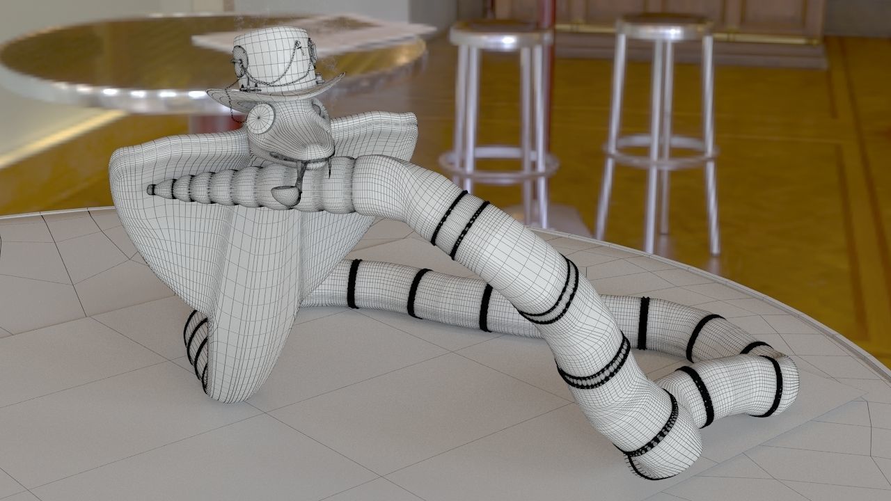 Robot Snake Steampunk 3D model | CGTrader