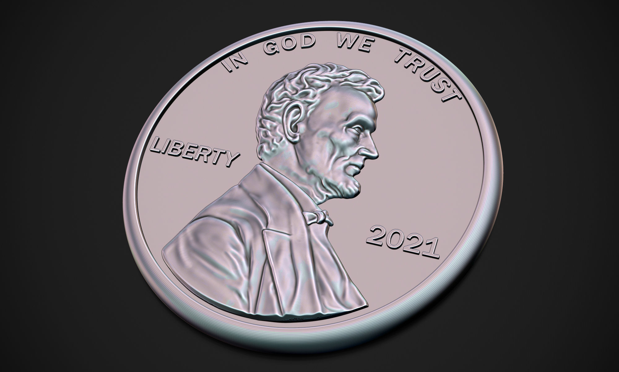Lincoln Coin 3D model 3D printable | CGTrader