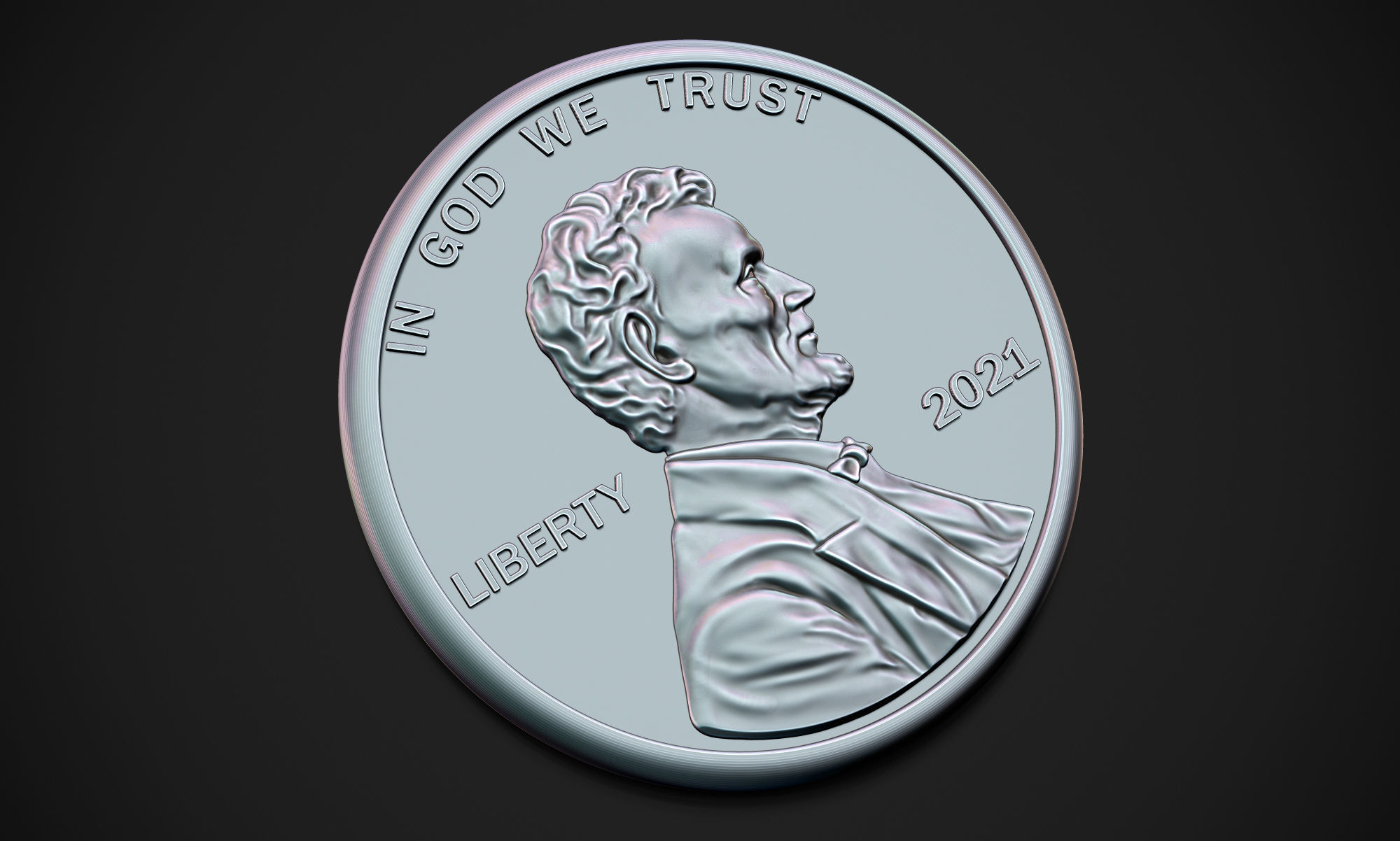Lincoln Coin 3D model 3D printable | CGTrader