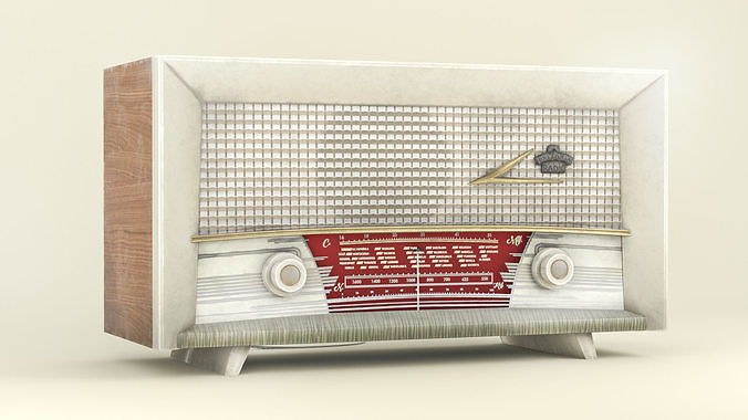 3D model Vintage low poly radio VR / AR / low-poly | CGTrader