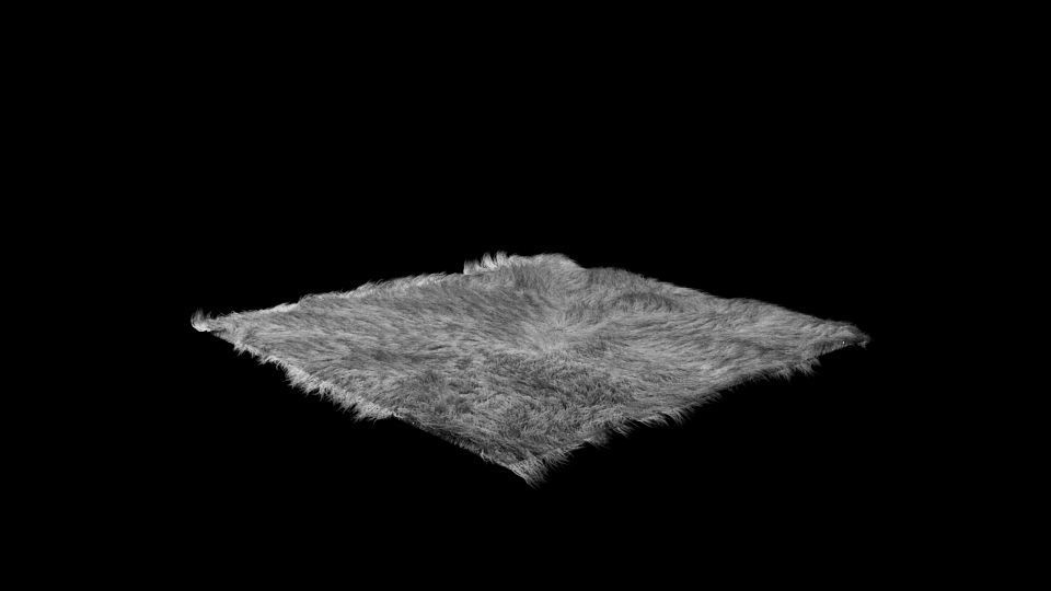 Square Fur Rug free 3D model | CGTrader