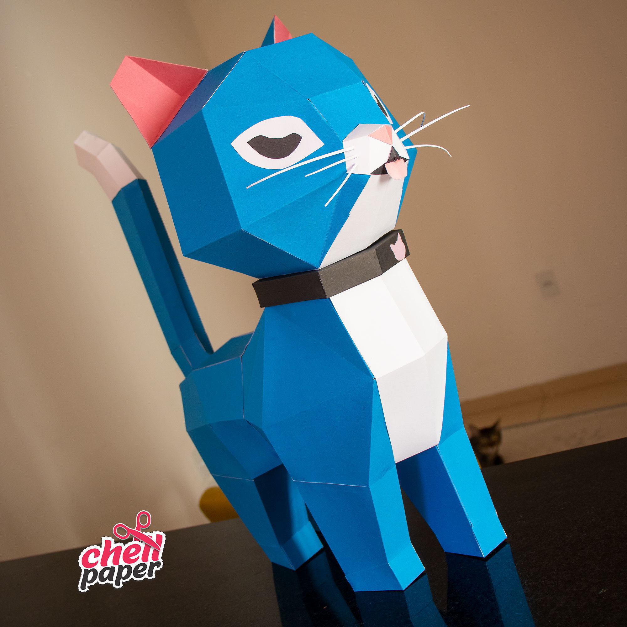 3D model Chell paper Cat 01 VR / AR / low-poly | CGTrader
