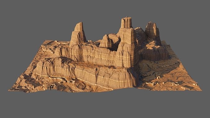 8K Detailed Cliff Landscape 3D model | CGTrader
