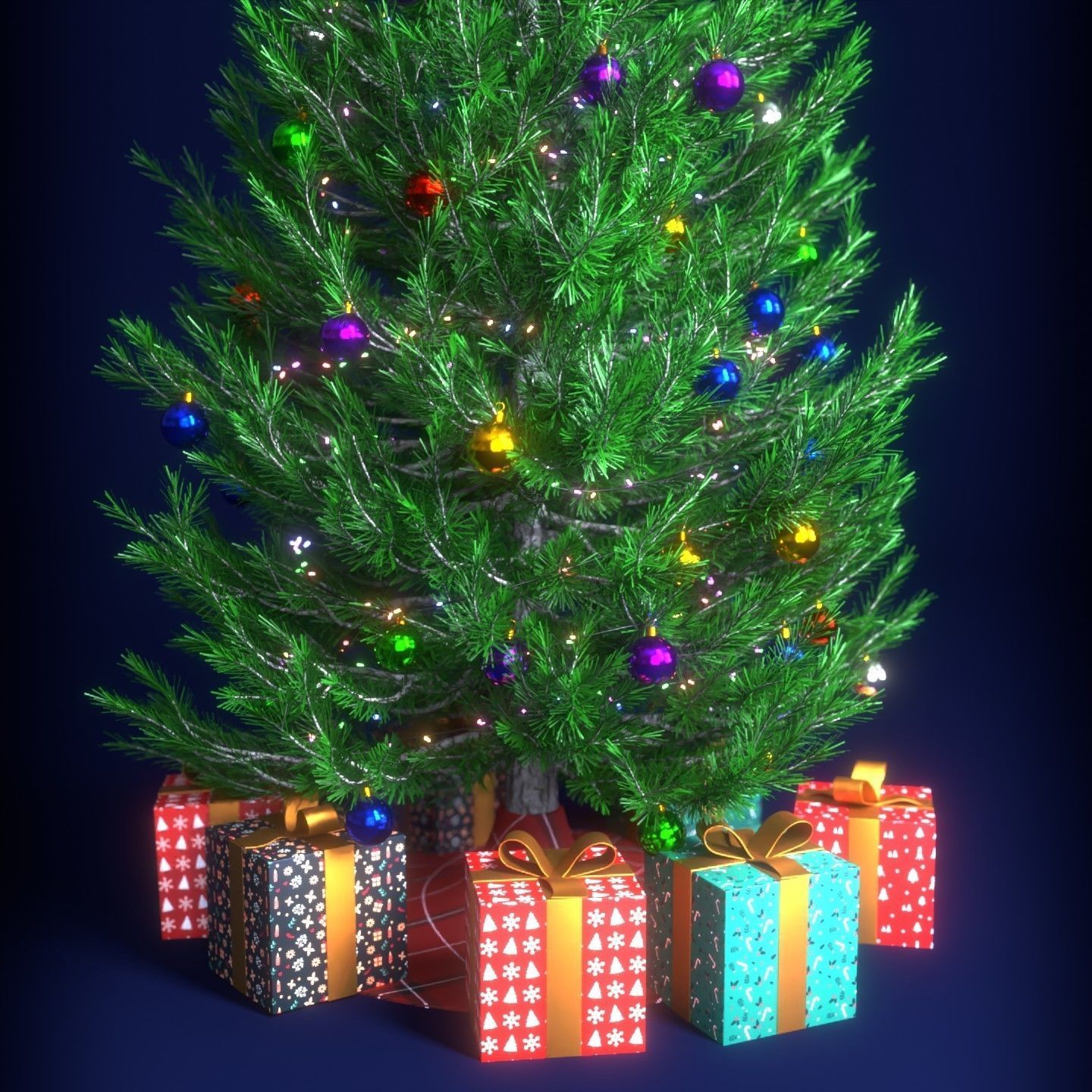 Christmas Tree - Blender 3D model | CGTrader