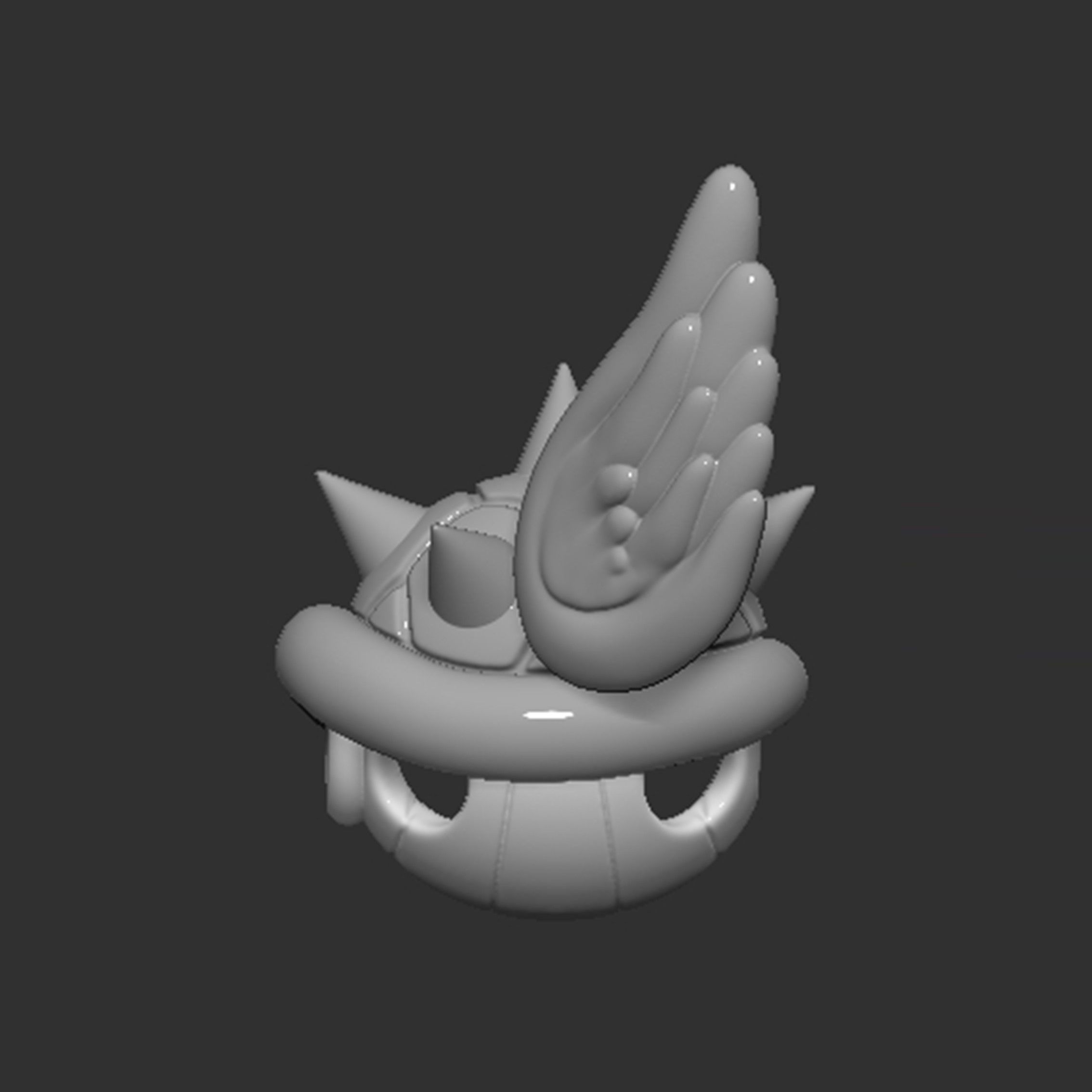 Mario Tortoise Shell with Spiny and Wings 3D model 3D printable | CGTrader