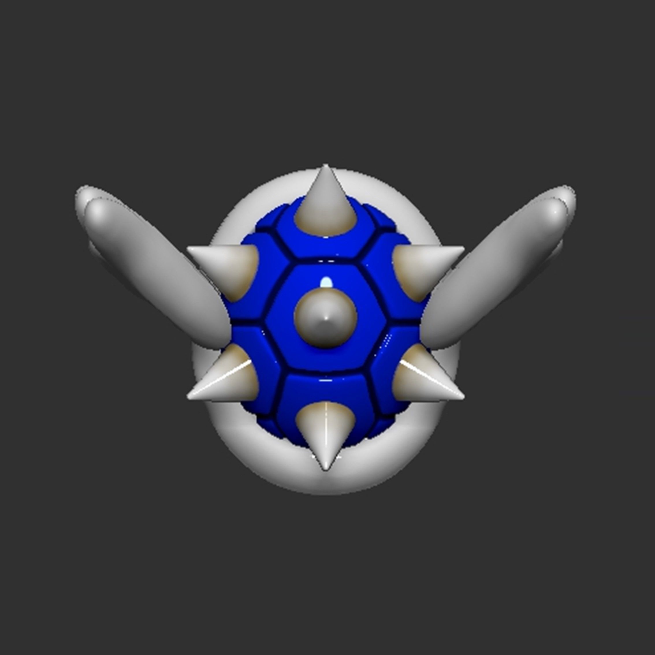 Mario Tortoise Shell with Spiny and Wings 3D model 3D printable | CGTrader