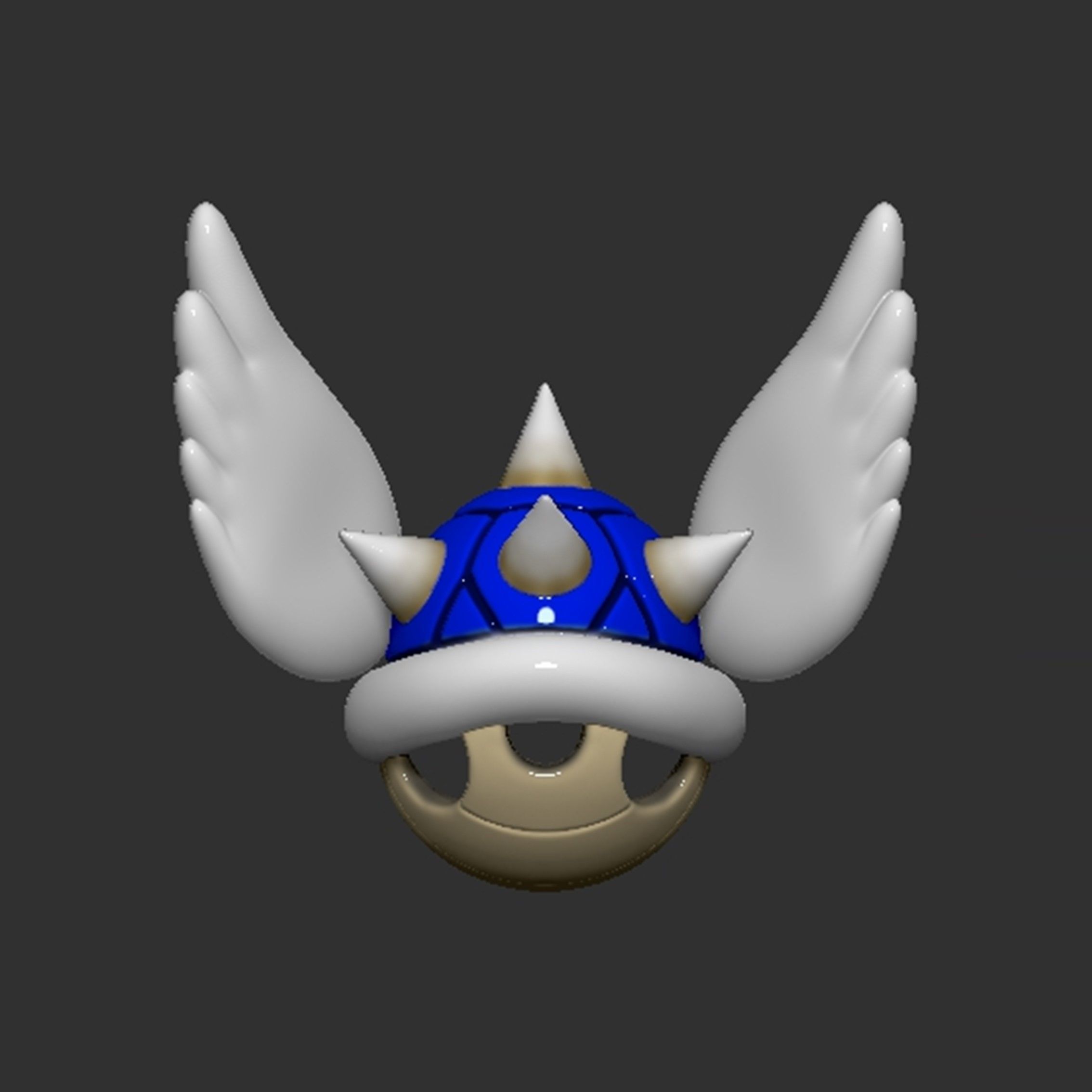 Mario Tortoise Shell with Spiny and Wings 3D model 3D printable | CGTrader